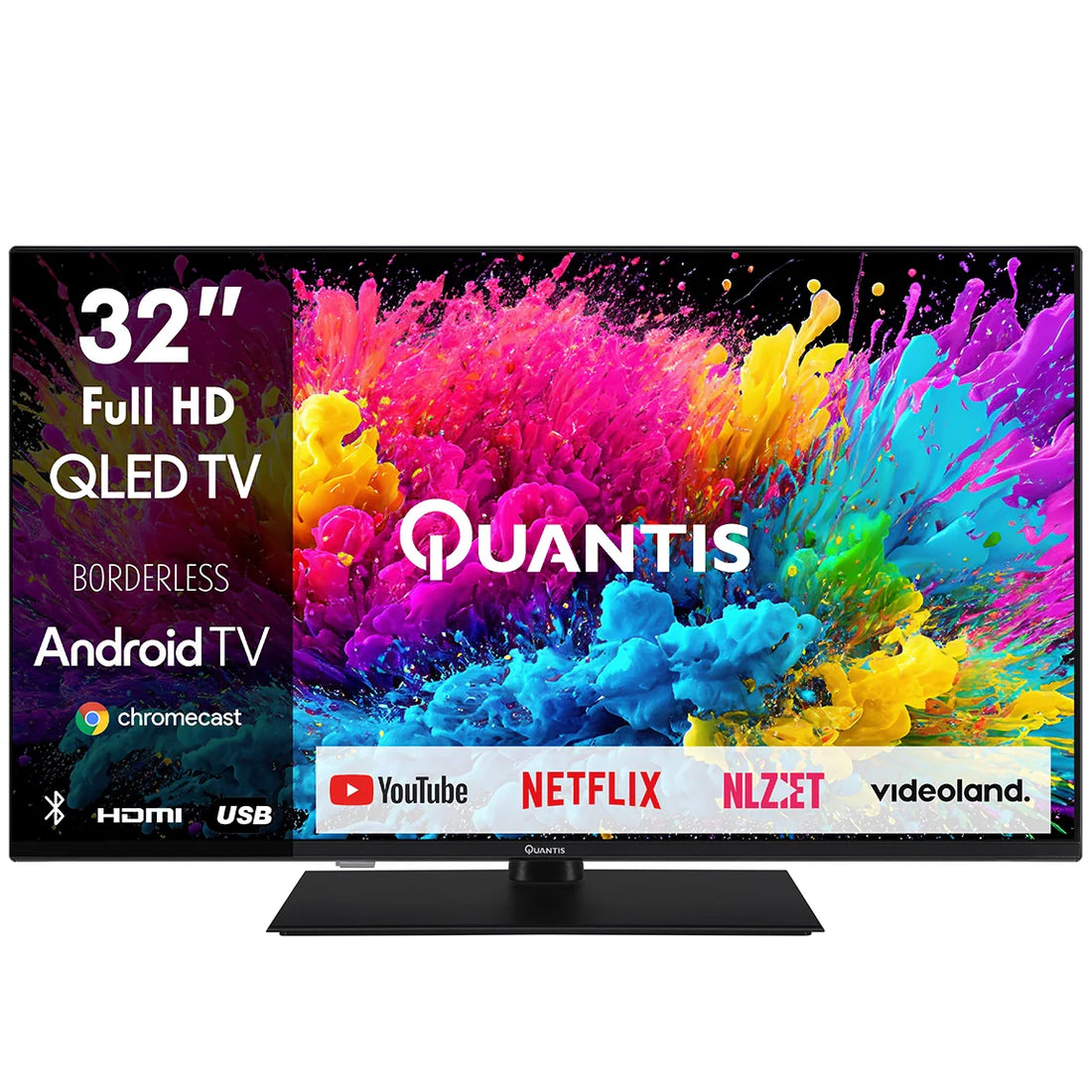 Ervaar het gemak van de Quantis Smart Android FHD QLED TV 32FQ250A en ontdek de wereld van ...